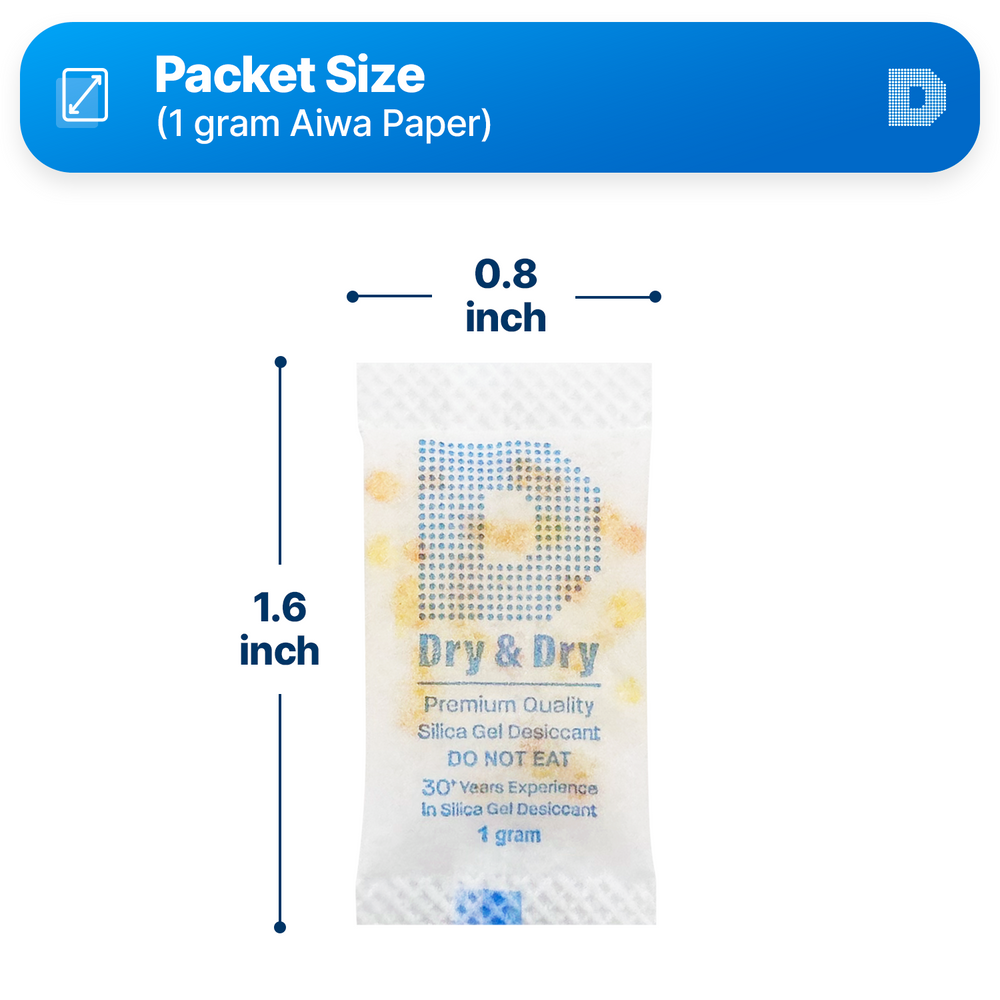 1 Gram [4,000 packets] Aiwa Orange Indicating Packets - FDA Compliant